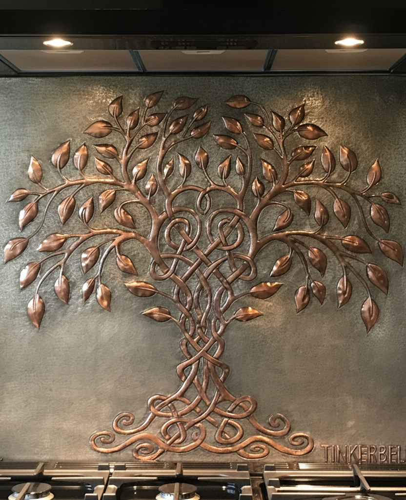 Handmade Copper Backsplashes & Metal Wall Art Decor Panels | Natuross