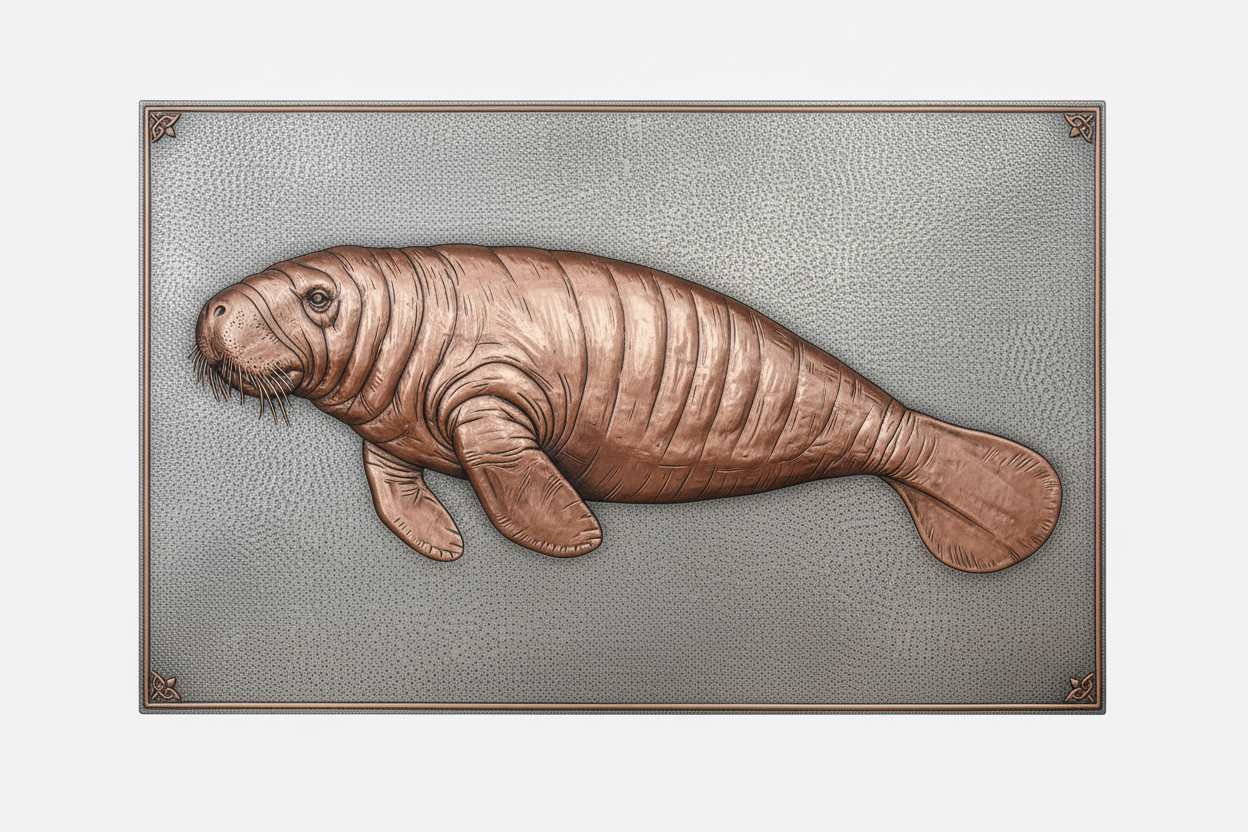 Manatee Copper Panel Florida & Coastal Wall Art – Natuross